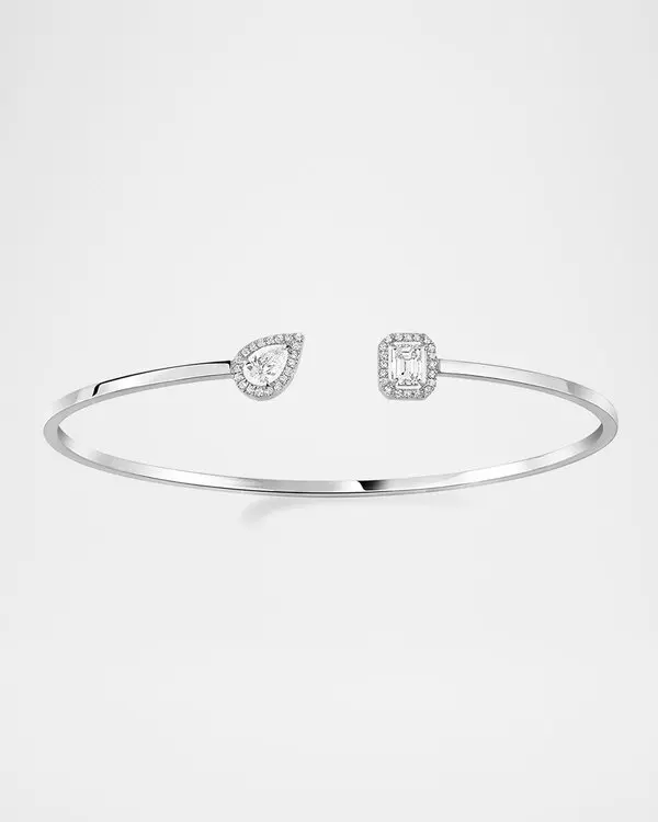 Messika My Twin 18k Bangle Bracelet - White Gold