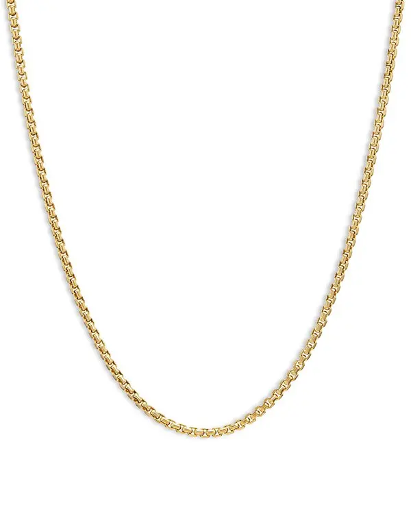 David Yurman 18k Yellow Box Chain Necklace - Gold