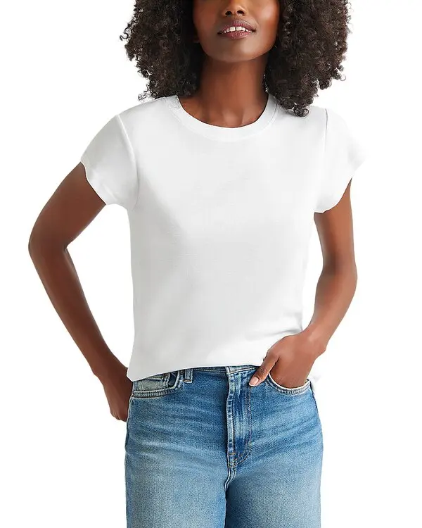 Splendid Faye Crewneck Tee - White