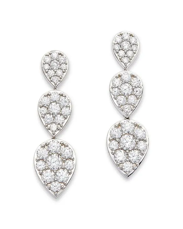 Bloomingdale'S Diamond Triple Drop Earrings, 3.65 Tcw - White