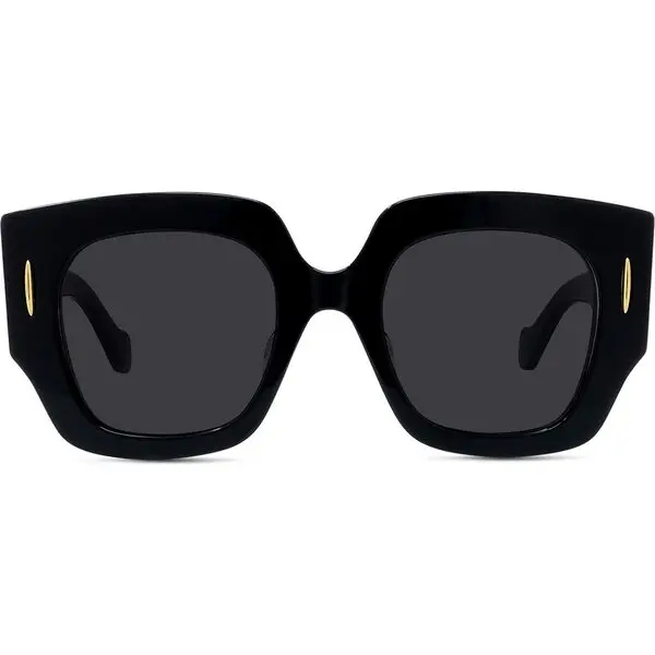 Loewe Anagram Geometric Sunglasses - Shiny Black/smoke