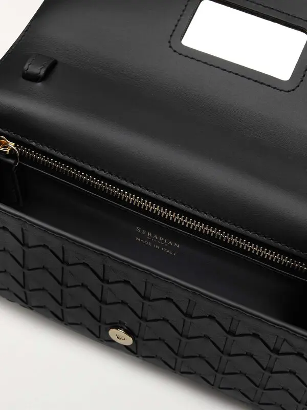 SERAPIAN Woven Leather Clutch