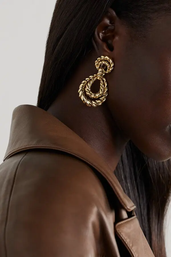 David Webb Lasso 18-karat Clip Earrings