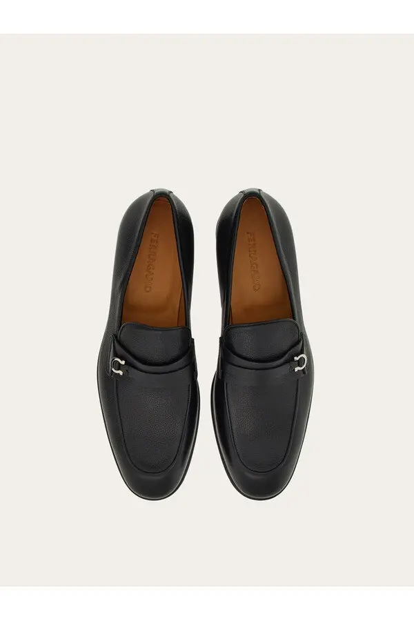 Ferragamo Moccasin With Gancini Ornament - Black | Editorialist display picture 1