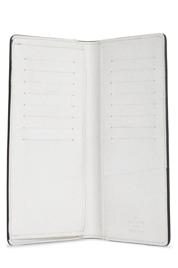 LOUIS VUITTON Monogram Taigarama Brazza Wallet - White