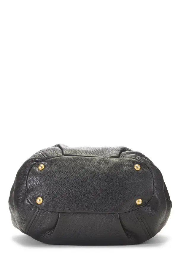 Prada Vitello Daino Sacca 2 Manici Tote Bag - Black