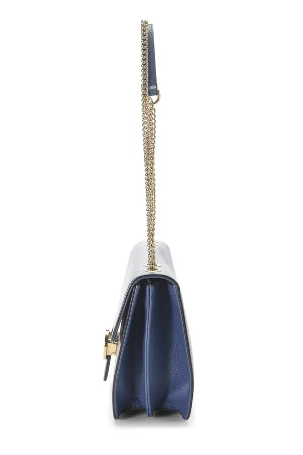 Gucci Leather Interlocking Crossbody Bag - Blue