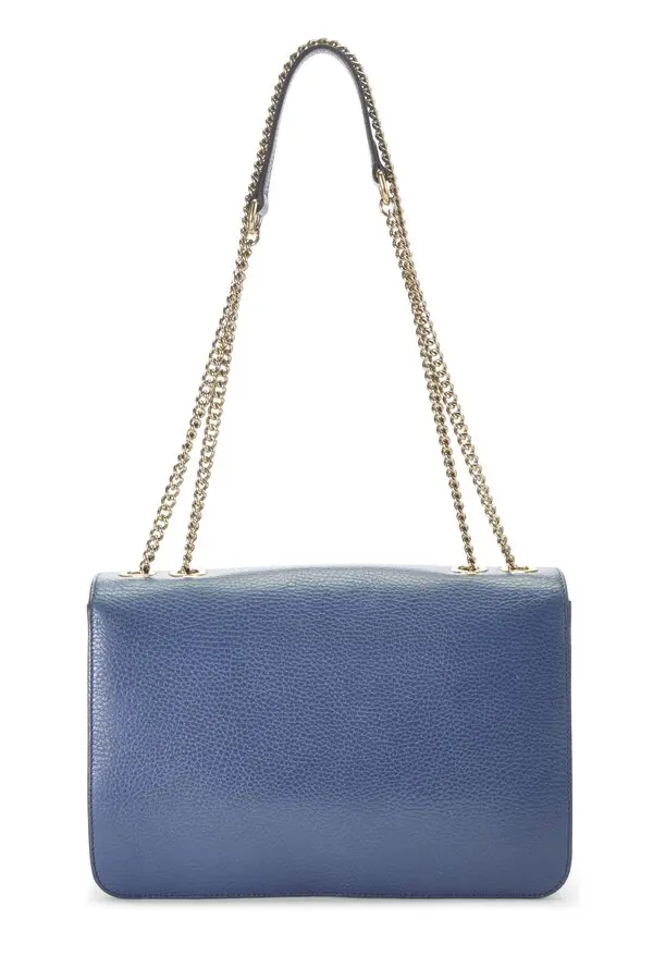 Gucci Leather Interlocking Crossbody Bag - Blue