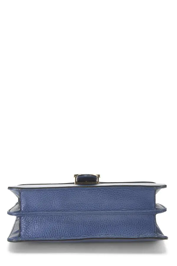 Gucci Leather Interlocking Crossbody Bag - Blue