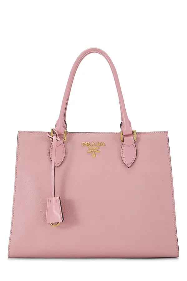 Prada Saffiano Convertible Handbag - Pink