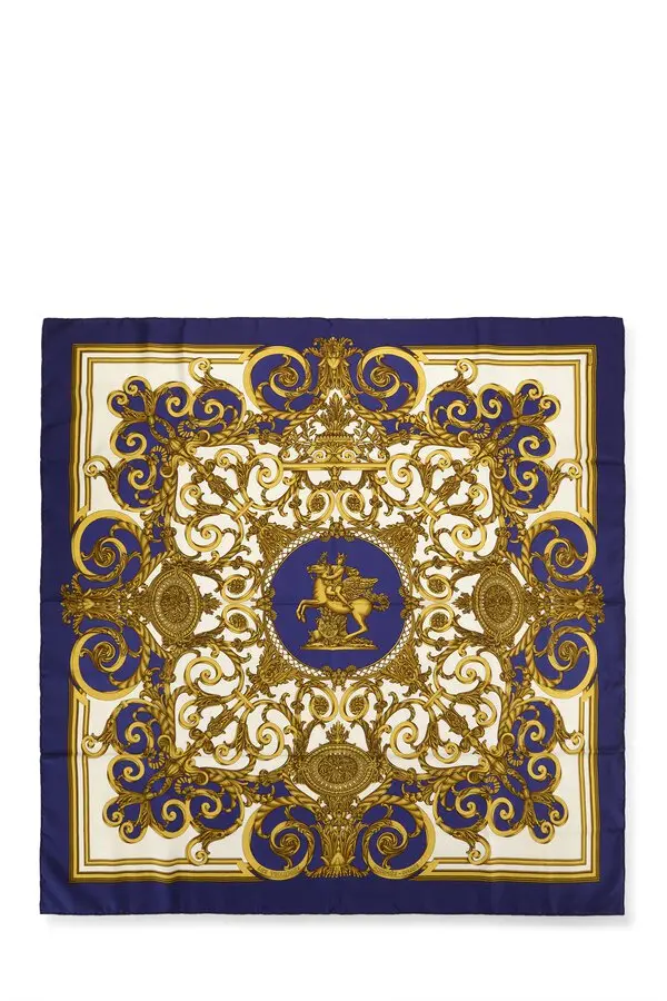 Hermès Multicolor 'les Tuileries' Silk Scarf 90