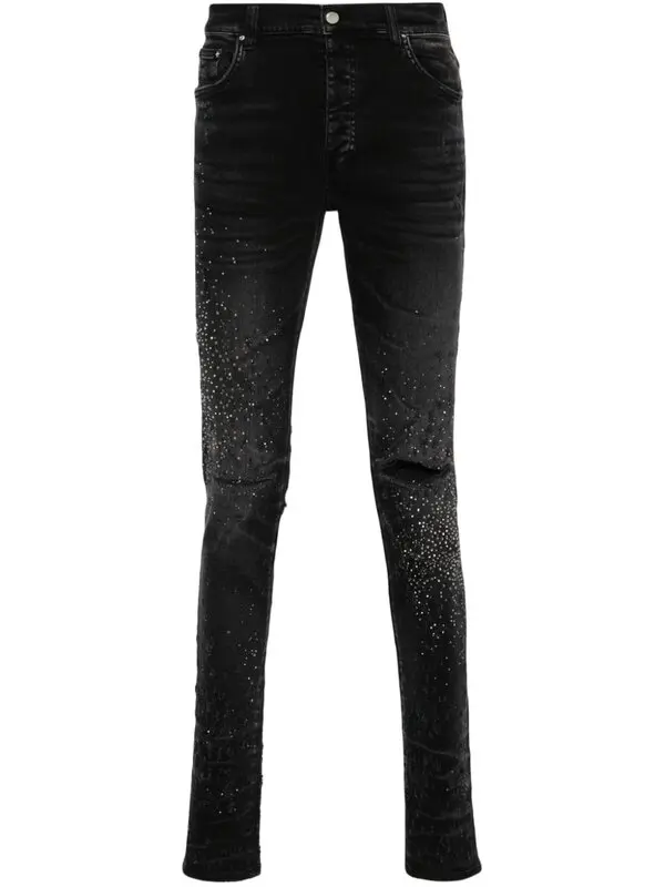 Amiri Crystal Shotgun Skinny Jeans