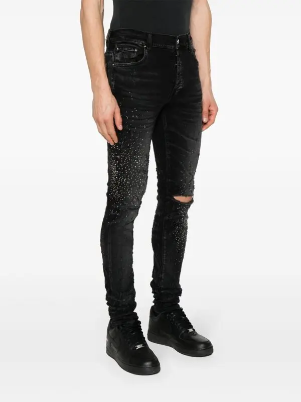 Amiri Crystal Shotgun Skinny Jeans
