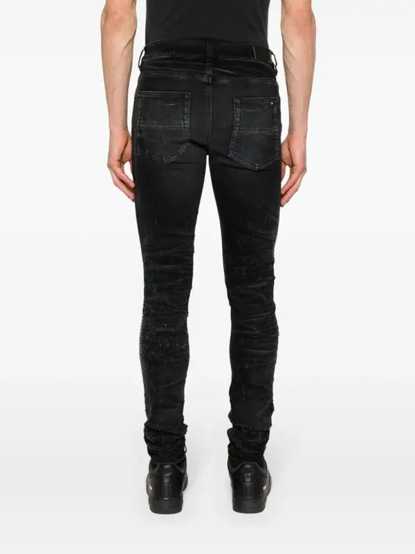 Buy Amiri Crystal Shotgun Skinny Jeans - Black At 24% Off