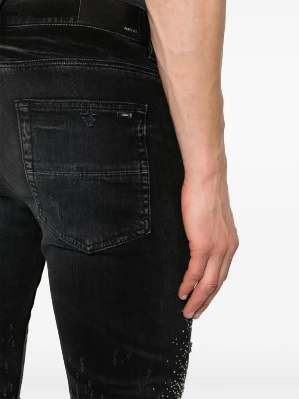 Amiri Crystal Shotgun Skinny Jeans