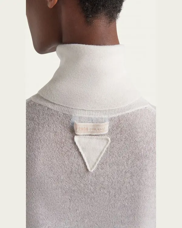 Prada Cashmere Turtleneck Sweater - Bianco