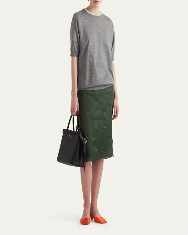Prada Cashmere Knit Shirt - Grigio