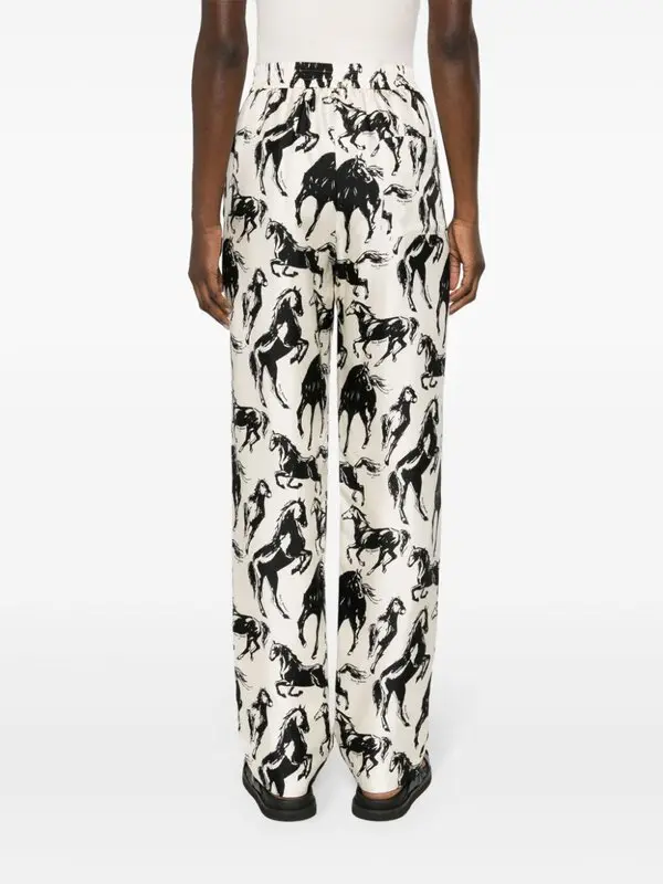 Balmain Horse-print Tapered Trousers - Neutrals