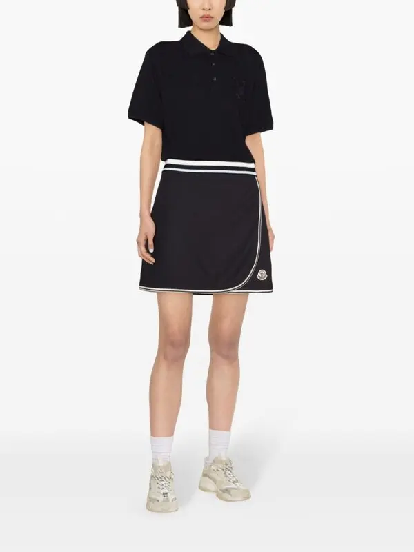 Moncler Logo-patch Wrap Skirt - Blue