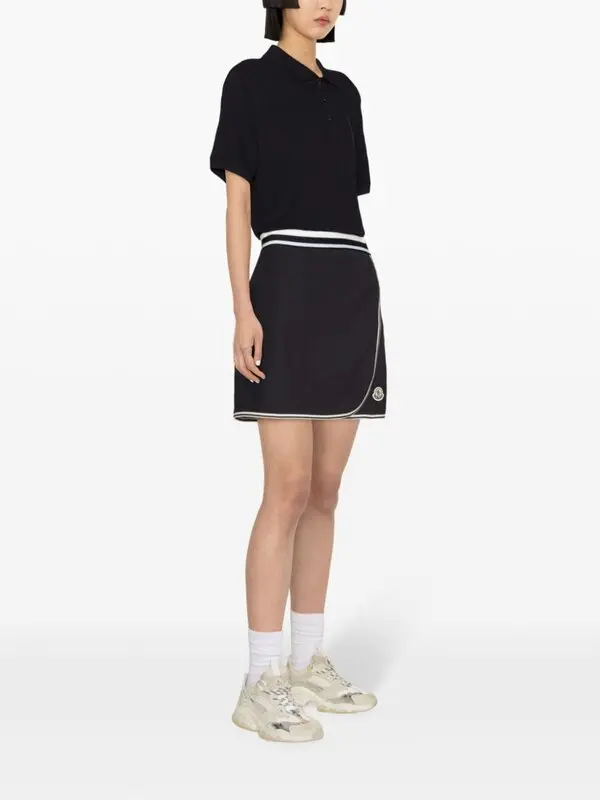Moncler Logo-patch Wrap Skirt - Blue