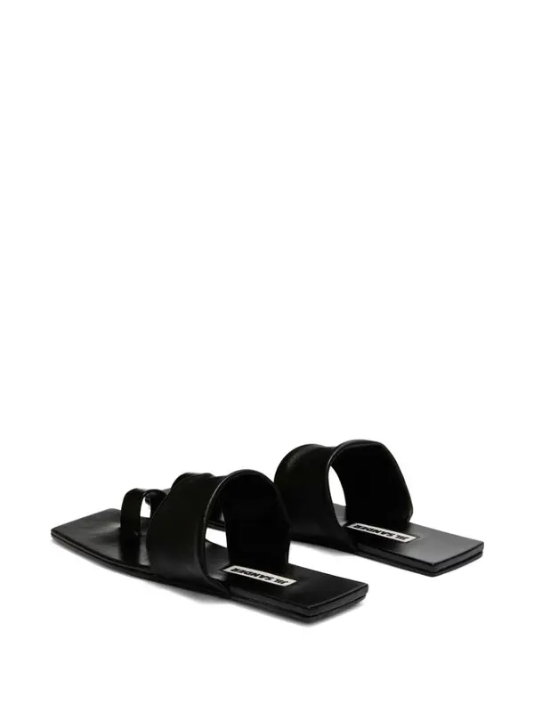 JIL SANDER Square Open-toe Leather Sandals