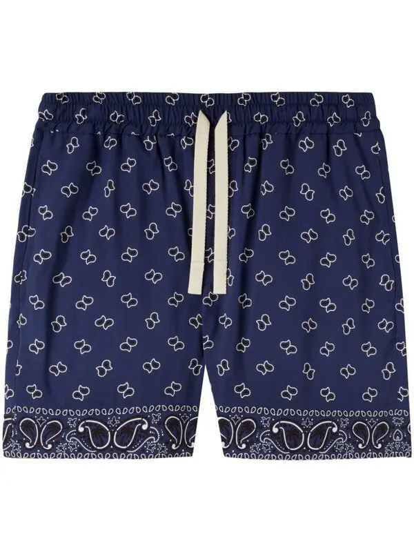 Palm Angels Paisley-print Cotton Shorts