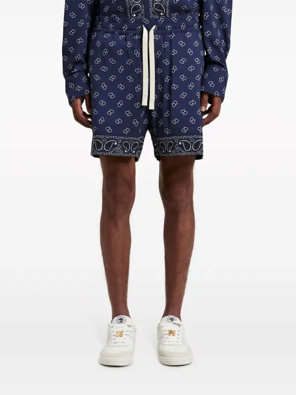 Palm Angels Paisley-print Cotton Shorts