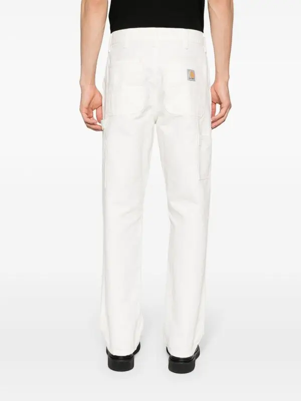 Carhartt Work In Progress Single Knee Straight-leg Trousers - White