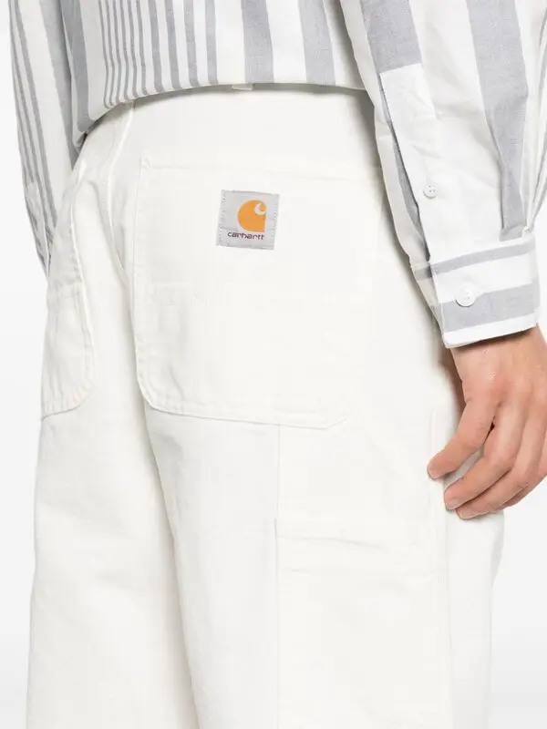 Carhartt Work In Progress Single Knee Straight-leg Trousers - White