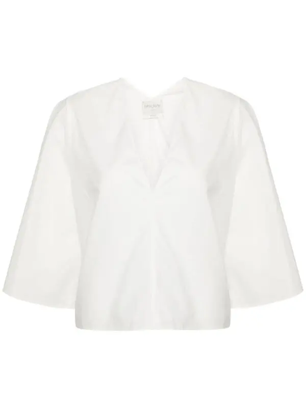 FORTE_FORTE Poplin Bell-sleeves Blouse
