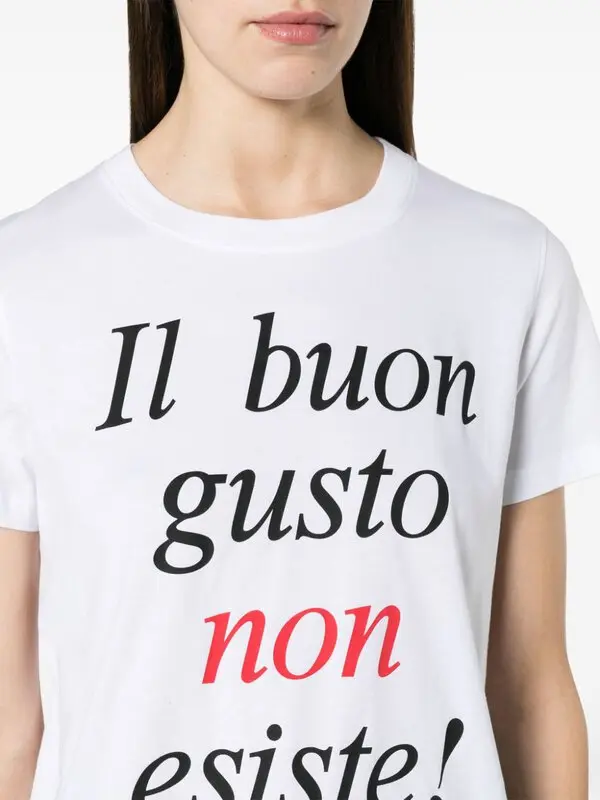 Moschino Slogan-print Organic-cotton T-shirt