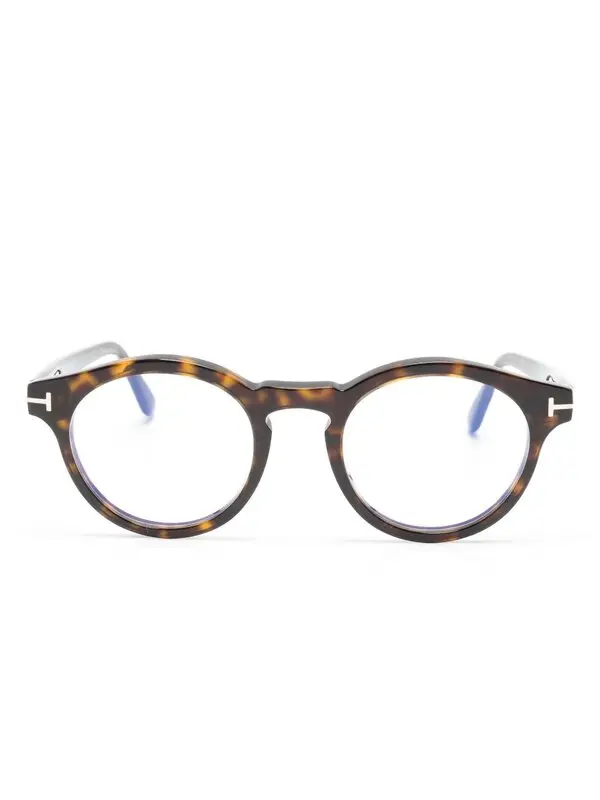 TOM FORD Tortoiseshell Pantos-frame Glasses - Brown