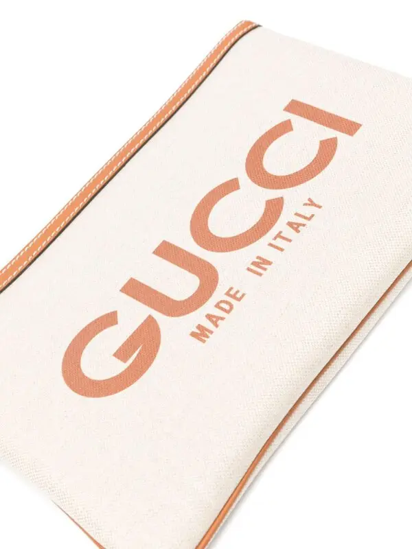 Gucci Logo-print Canvas Clutch