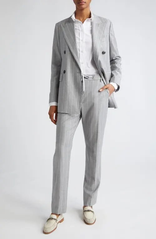 Eleventy Pinstripe Double-breasted Blazer