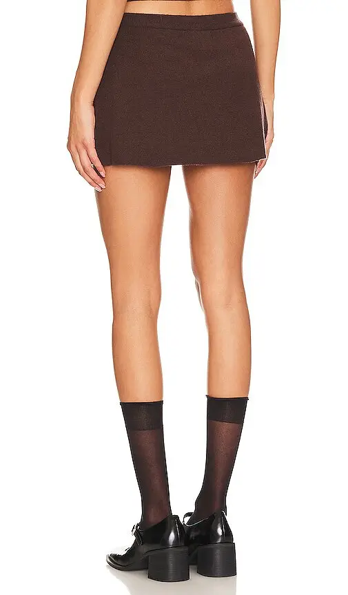 Frankies Bikinis Carver Cloud Knit Skort In Brown