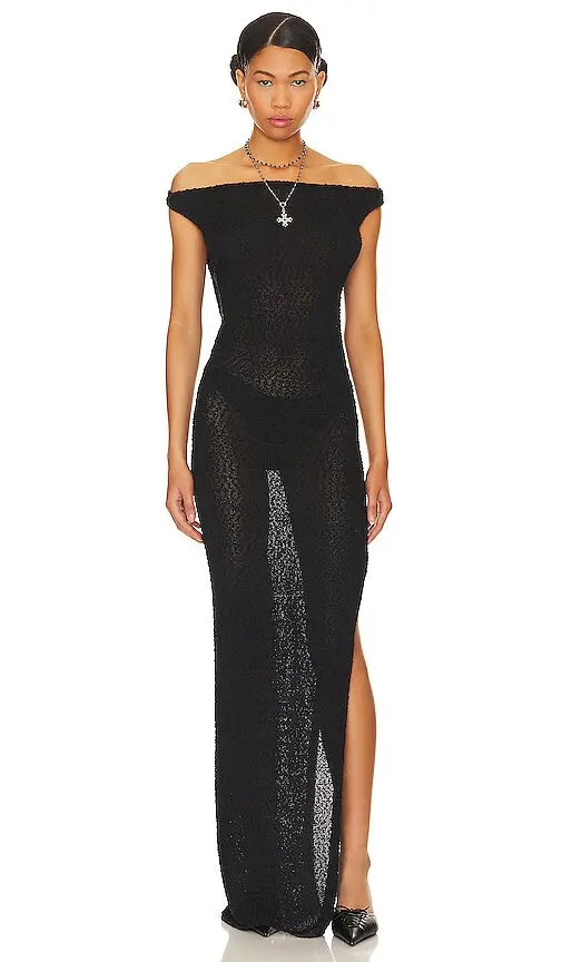 Jaded London Ghost Knit Hooded Dress - Black | Editorialist