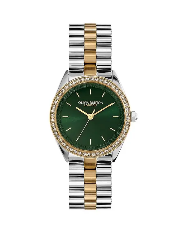 OLIVIA BURTON Sports Luxe Watch, 34mm - Green/two-tone