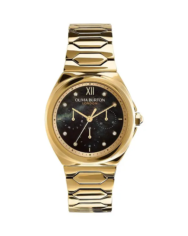 OLIVIA BURTON Lustre 36mm Watch - Black/gold