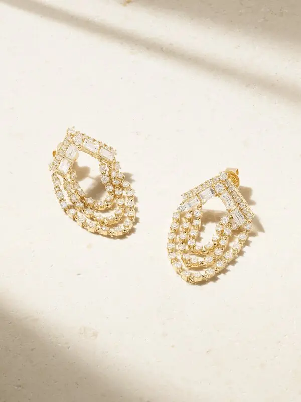 ANITA KO Tara 18-karat Diamond Earrings - Gold