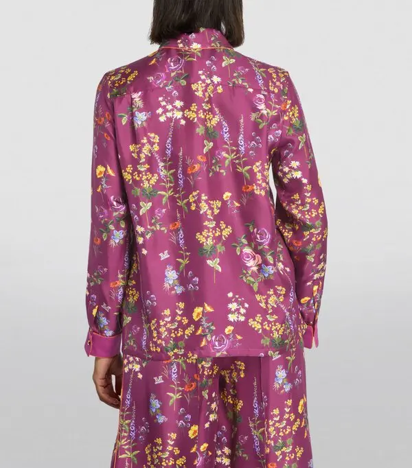 Max Mara Silk Floral Print Shirt