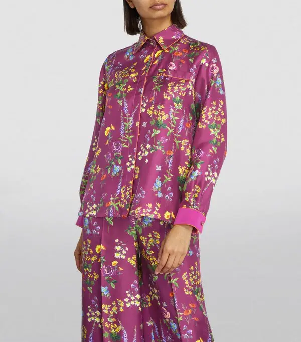 Max Mara Silk Floral Print Shirt