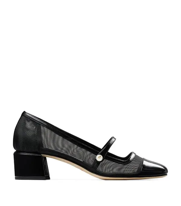 JIMMY CHOO Elisa 45 Leather Mary Jane Pumps