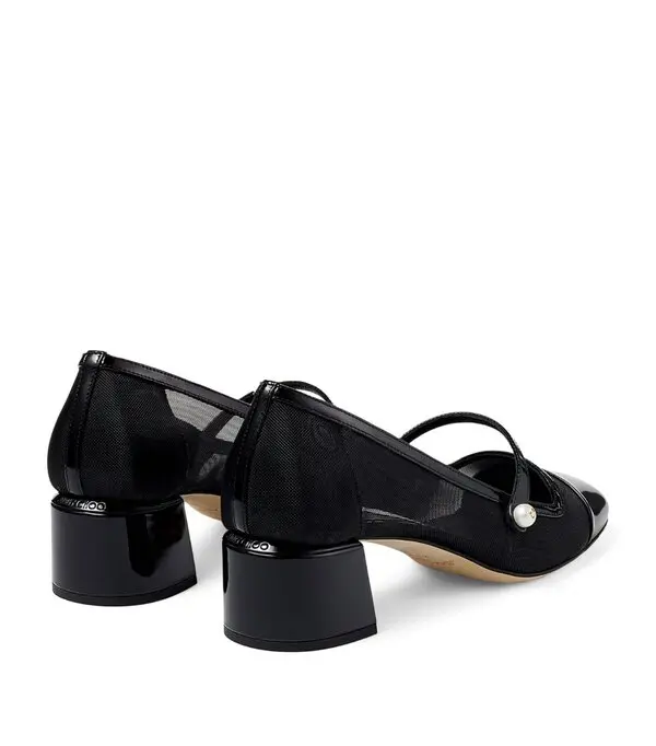 JIMMY CHOO Elisa 45 Leather Mary Jane Pumps