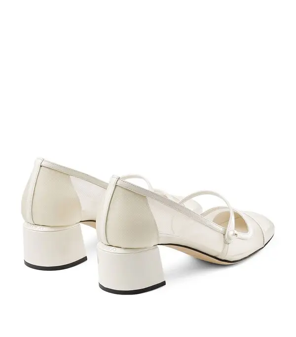 JIMMY CHOO Elisa 45 Leather Mary Jane Pumps