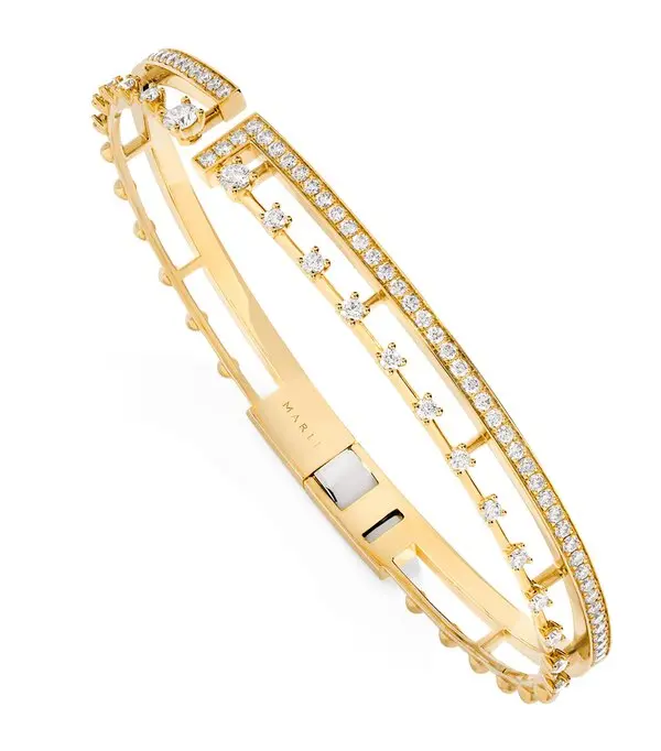 MARLI NEW YORK Avenue Diamond Bangle - Gold