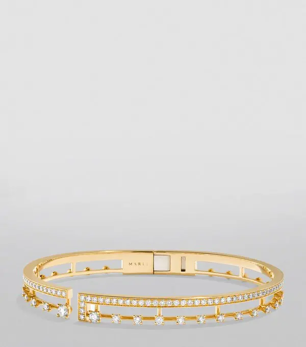 MARLI NEW YORK Avenue Diamond Bangle - Gold