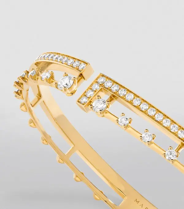 MARLI NEW YORK Avenue Diamond Bangle - Gold