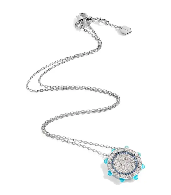 MARLI NEW YORK Tip-top Diamond And Sapphire Necklace - White