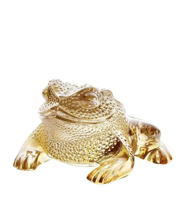 Lalique Crystal La Gregoire Frog Ornament - Clear