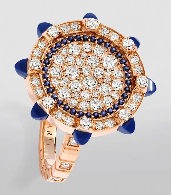 MARLI NEW YORK Diamond And Lapis Lazuli Tip-top Ring - Rose Gold